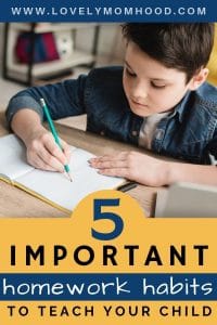 5 Tips to Help Your Child Develop Good Homework Habits