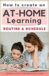 How to Create an At-Home Learning Routine with Printable Schedule