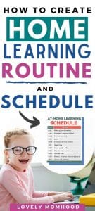 How to Create an At-Home Learning Routine with Printable Schedule