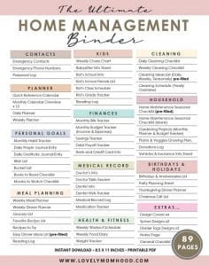 The Ultimate Home Management Binder 2025 (Printable Bundle)