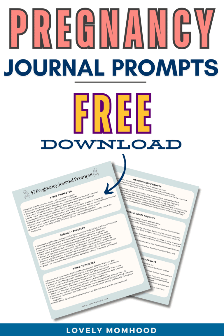 57 Pregnancy Journal Prompts by Trimester - Lovely Momhood